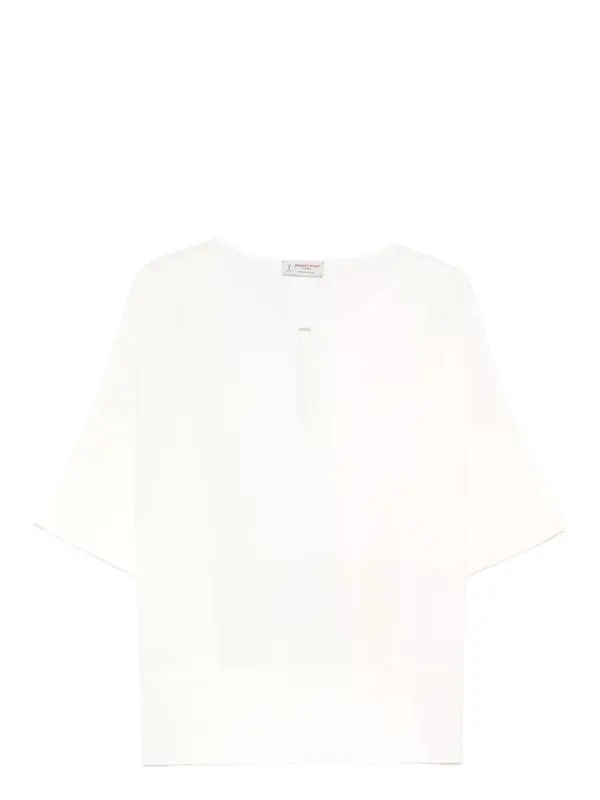 Alberto Biani Keyhole-neck Blouse - White