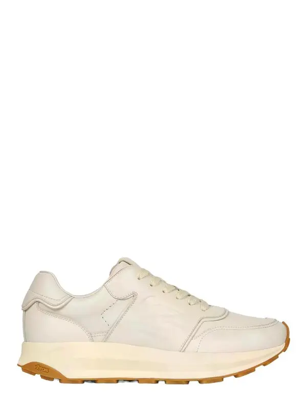 Etro Pegaso Leather Sneakers - Neutrals