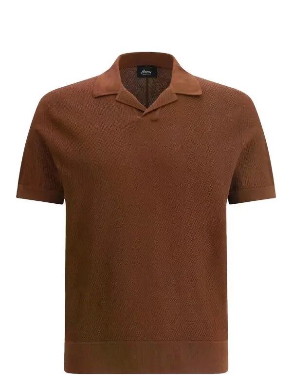 Brioni Jersey Polo Shirt - Brown