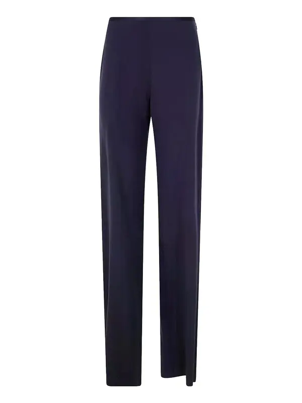 Emporio Armani Satin-trim Trousers - Blue