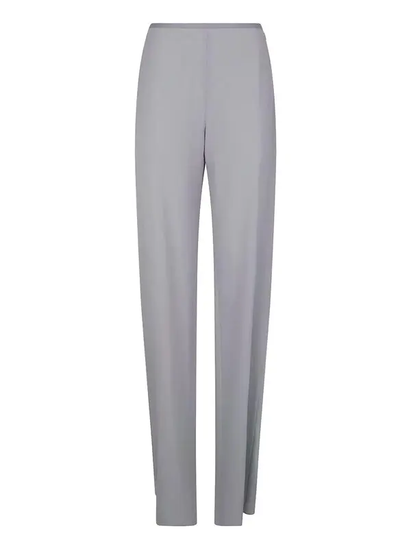 Emporio Armani Cady Texture Palazzo Trousers - Grey
