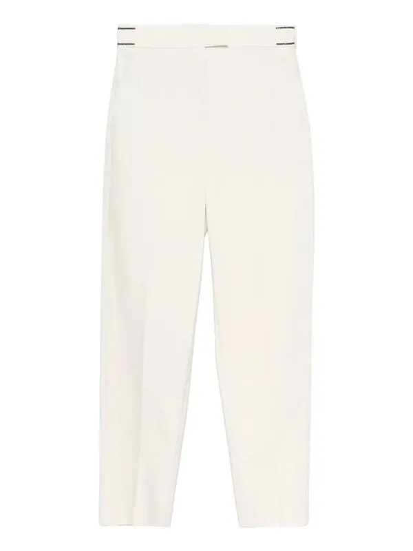 Brunello Cucinelli Monili Chain-detail Tailored Trousers - Neutrals