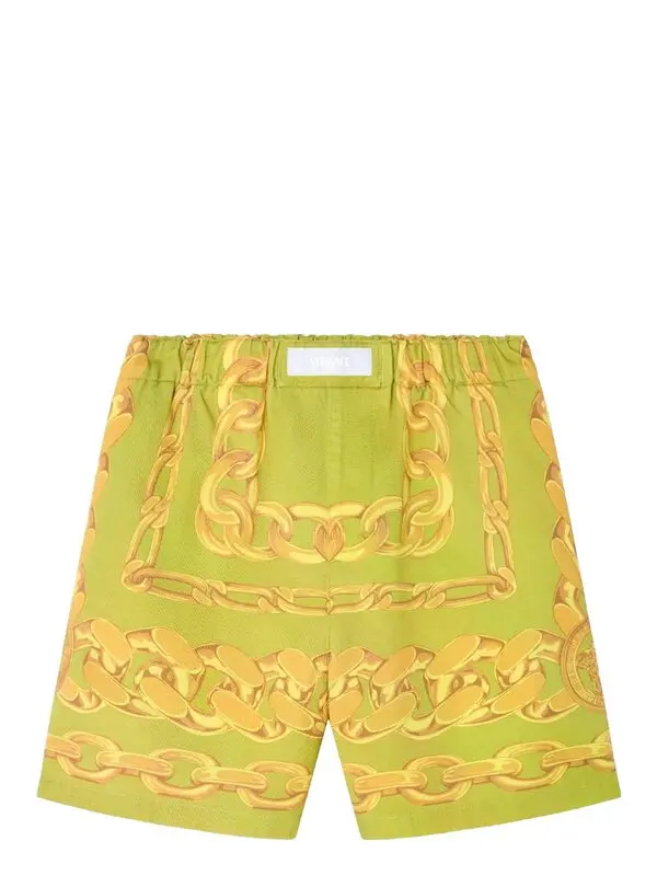 Versace Chains-print Shorts - Green