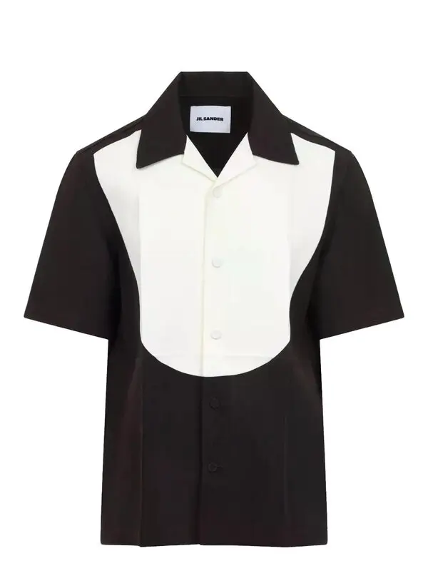 JIL SANDER Two-tone Shirt - Black