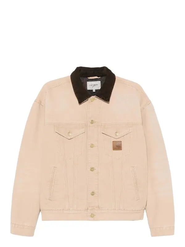 Carhartt Wip Dayton Trucker Jacket - Dusty H Brown/tobacco (stone Canvas)
