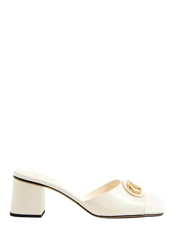 Valentino Garavani Vlogo Signature Square-toe Sandals - White