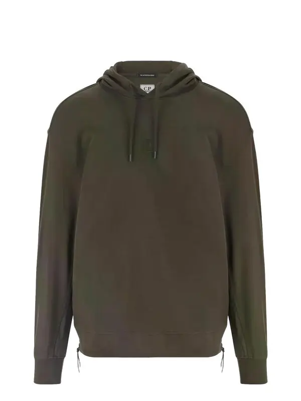 C.P. COMPANY Logo-embroidered Hoodie - Green
