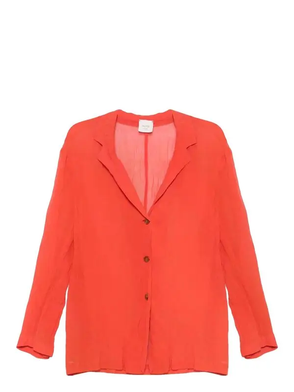 ALYSI Crinkled-effect Blazer - Orange
