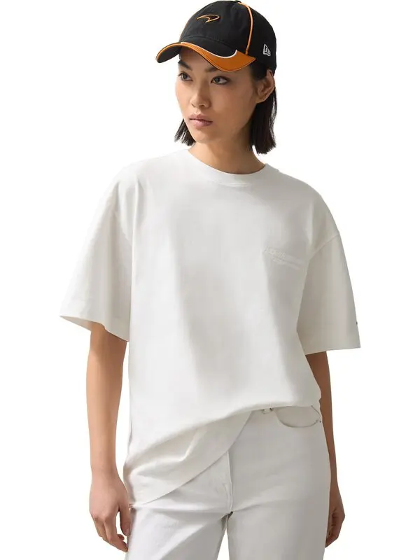 REISS F1 Team Nakata Oversized T-shirt - White