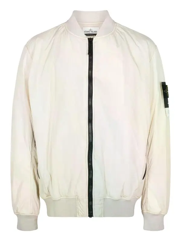 Stone Island Compass-patch Bomber Jacket - Neutrals
