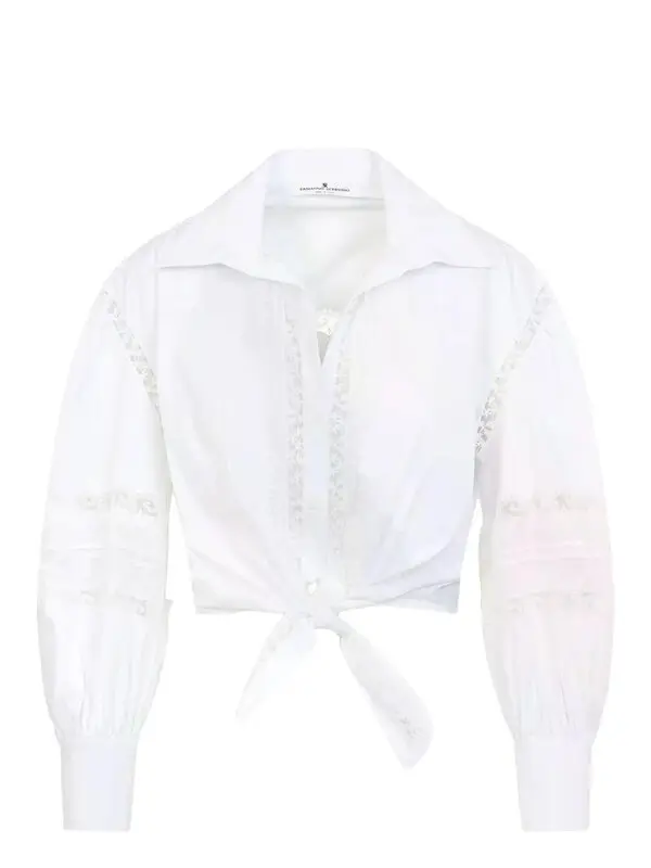 Ermanno Scervino Lace-appliqué Blouse - White