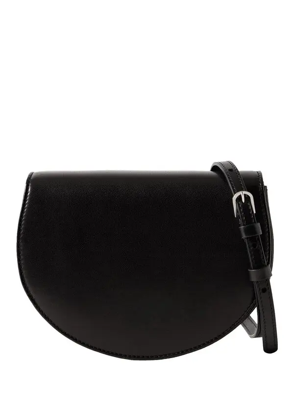 THE ROW Mini Canteen Leather Shoulder Bag - Black