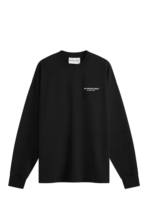 MKI MIYUKI ZOKU Design Studio Long Sleeve T-shirt - Black