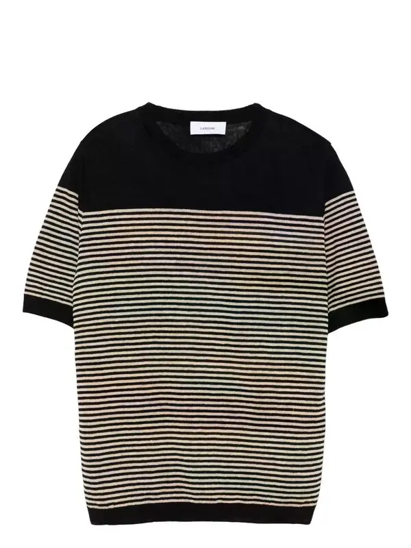 LARDINI Fine-knit T-shirt - Black