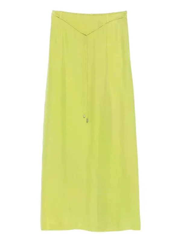ALYSI Silk Maxi Skirt - Green