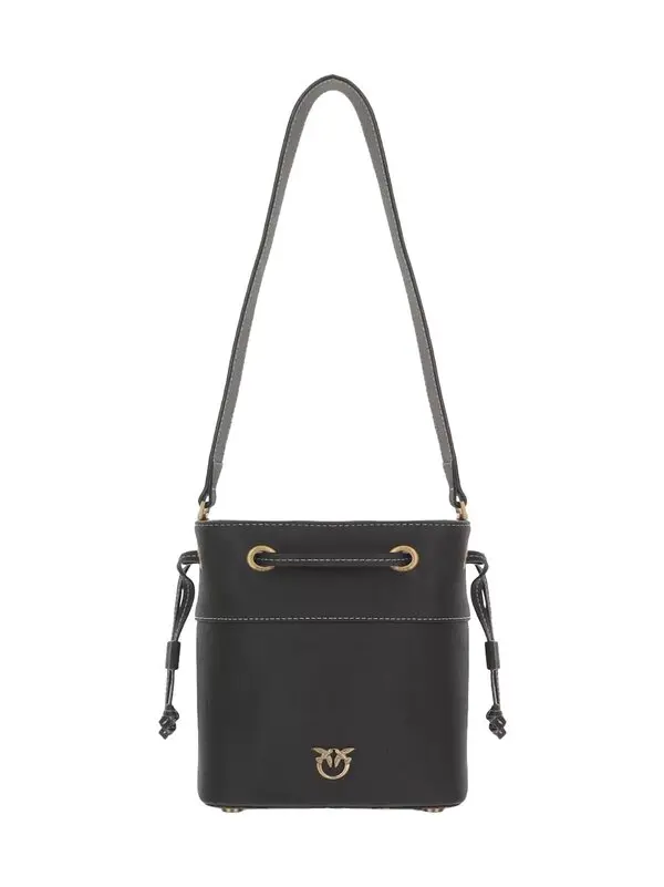 Pinko Leather Shoulder Bag - Black