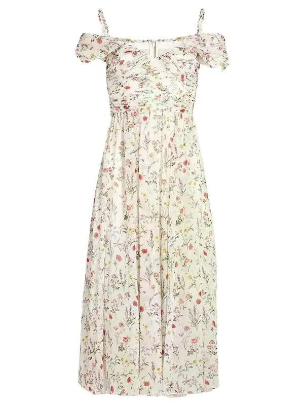 Giambattista Valli Impressionist-print Georgette Dress - White