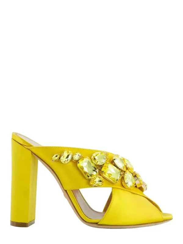 Giambattista Valli Crystal-embellished Sandals - Yellow