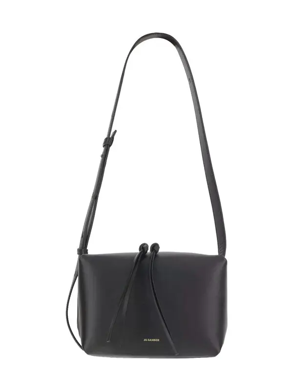 JIL SANDER Leather Shoulder Bag - Black