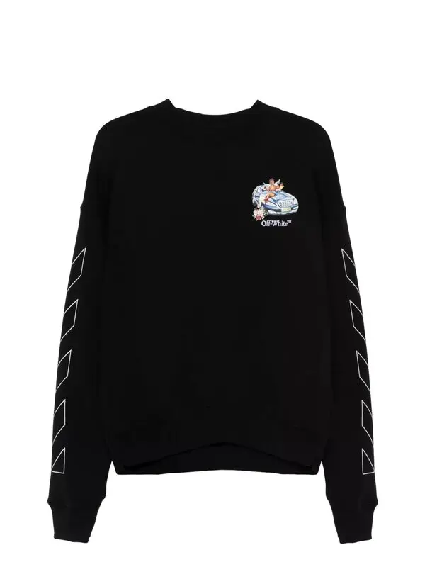 Off-White Logo-embroidered Sweatshirt - Black