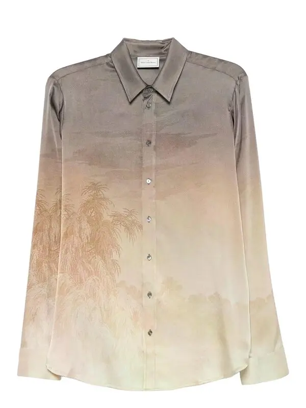 PIERRE-LOUIS MASCIA Adastrgum Printed Shirt - Grey