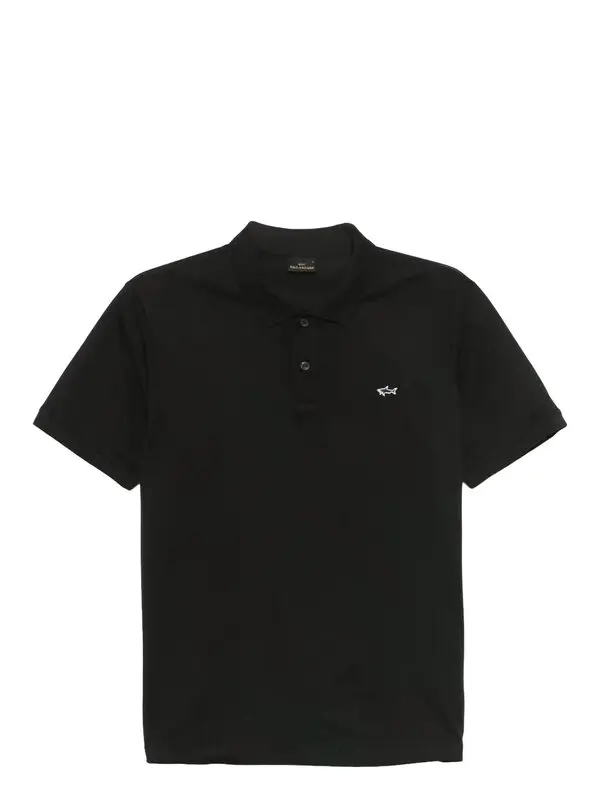 Paul & Shark Logo-embroidered Polo Shirt - Black