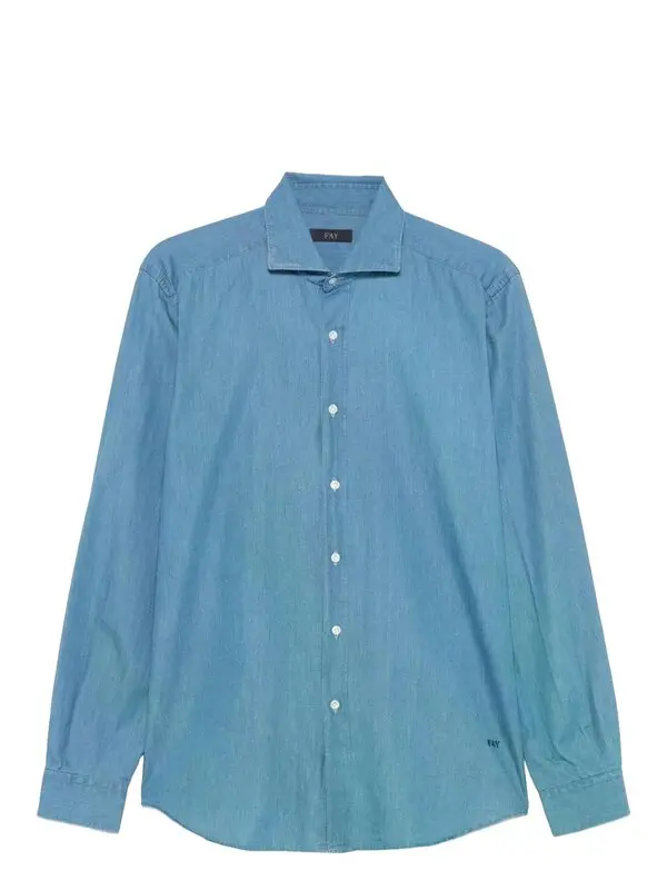 FAY Chambray Shirt - Blue