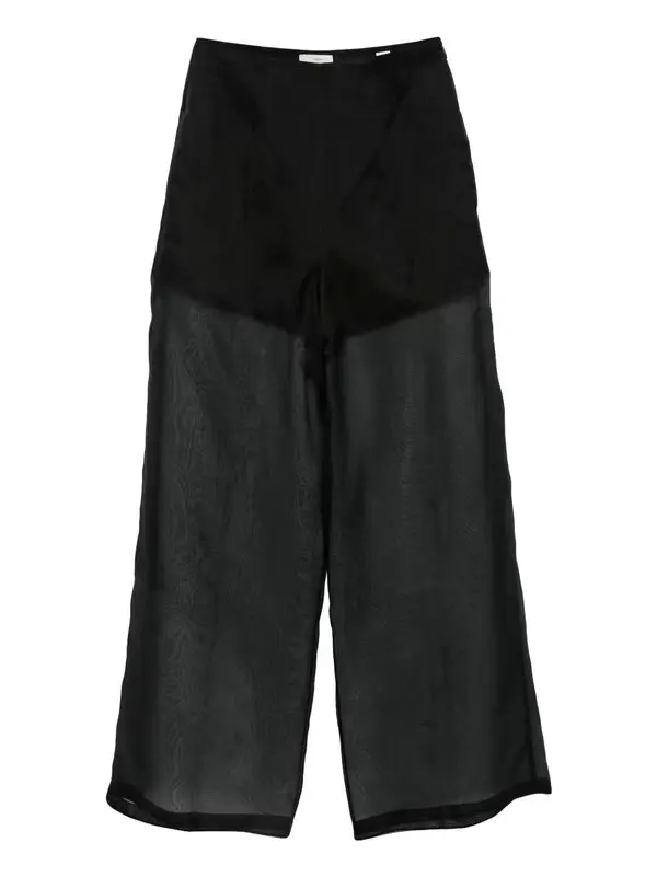 FORTE_FORTE Silk Palazzo Pants - Black