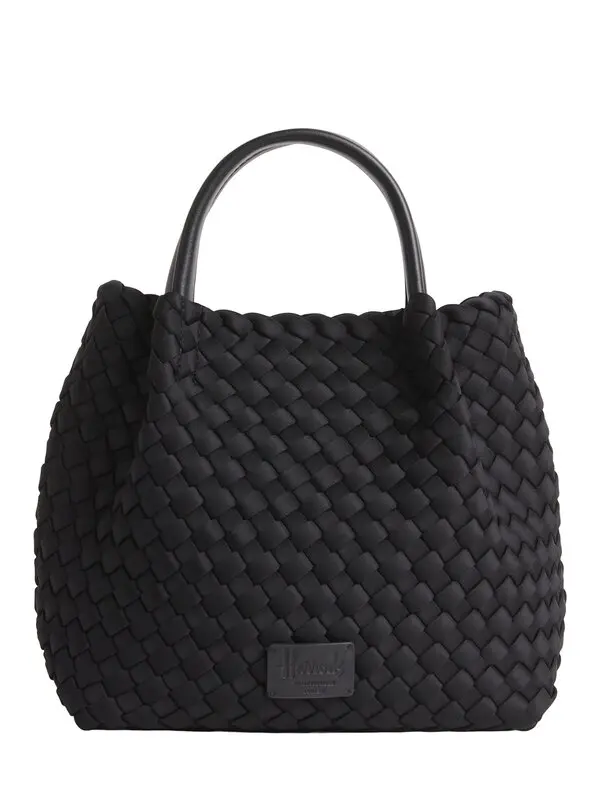 Harrods Mini Woven Tote Bag - Black