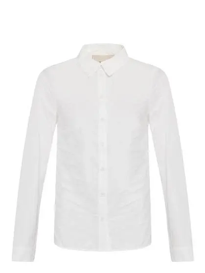 THEO THE LABEL Theia Crushed Taffeta Shirt - Coconut Milk