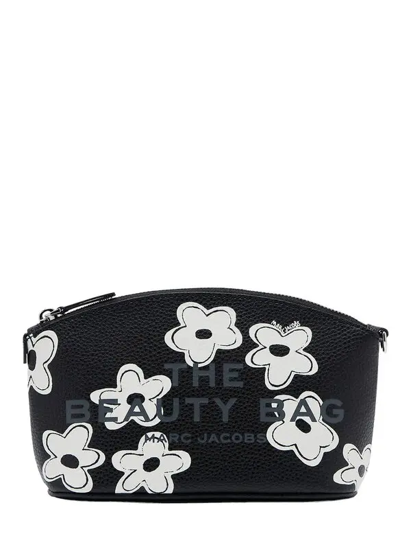 Marc Jacobs Daisy Leather Beauty Bag - Black/white