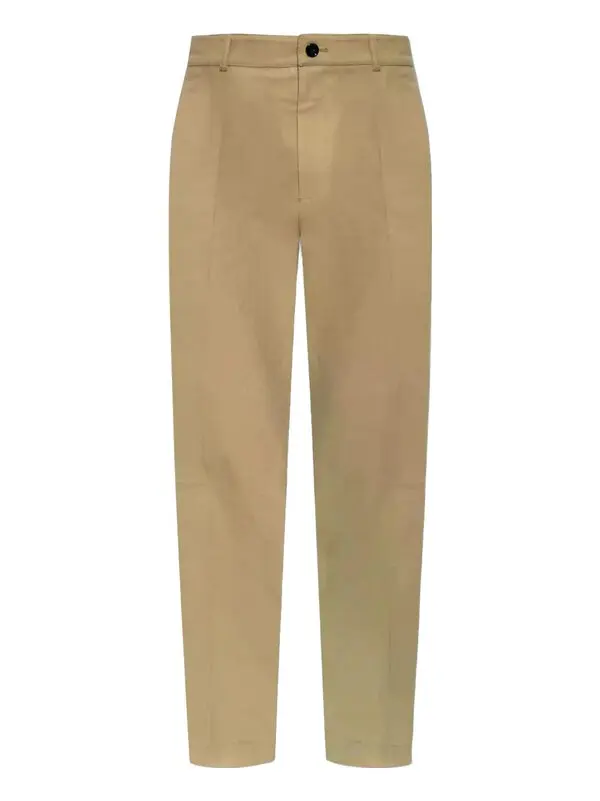 Burberry Cotton Trousers - Neutrals