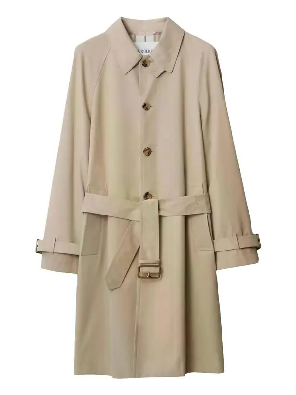 Burberry Buttoned Trench Coat - Neutrals
