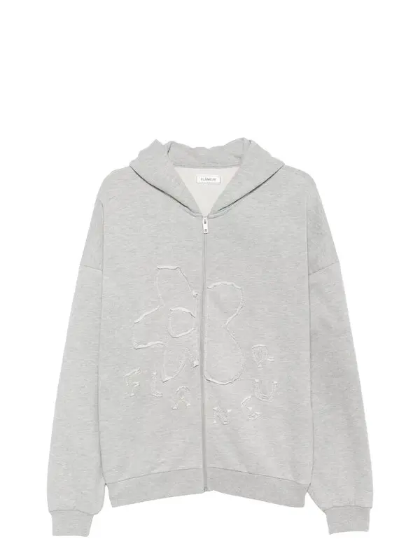 FLANEUR Blossom Patches Hoodie - Grey
