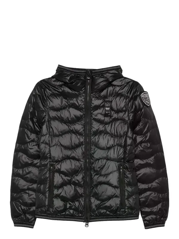 BLAUER. Logo-patch Puffer Jacket - Black
