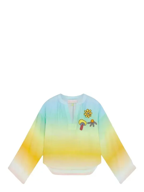Mira Mikati Logo-appliqué Blouse - Blue