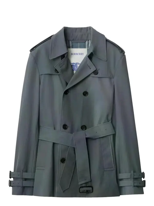 Burberry Short Trench Coat - Grey