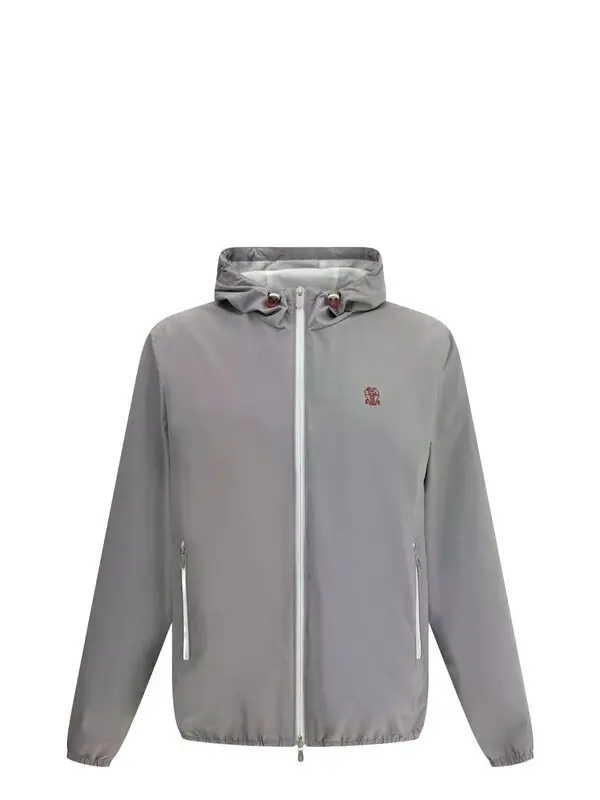 Brunello Cucinelli Hooded Windbreaker - Grey