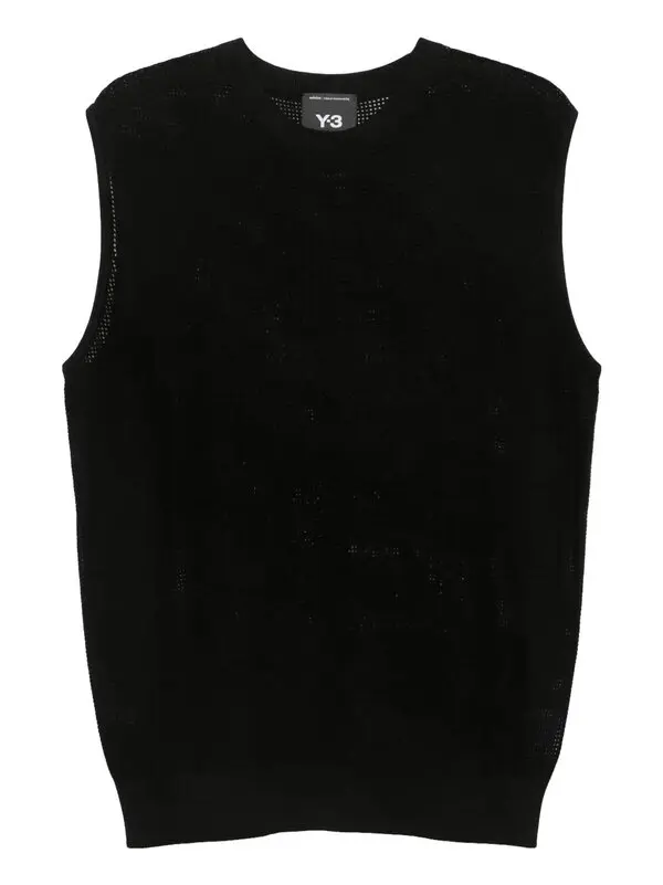 Y3 X Adidas Graphic Knit Vest - Black