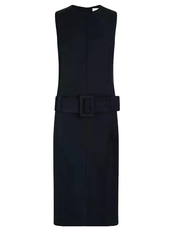 Patou Belted Midi Dress - Black