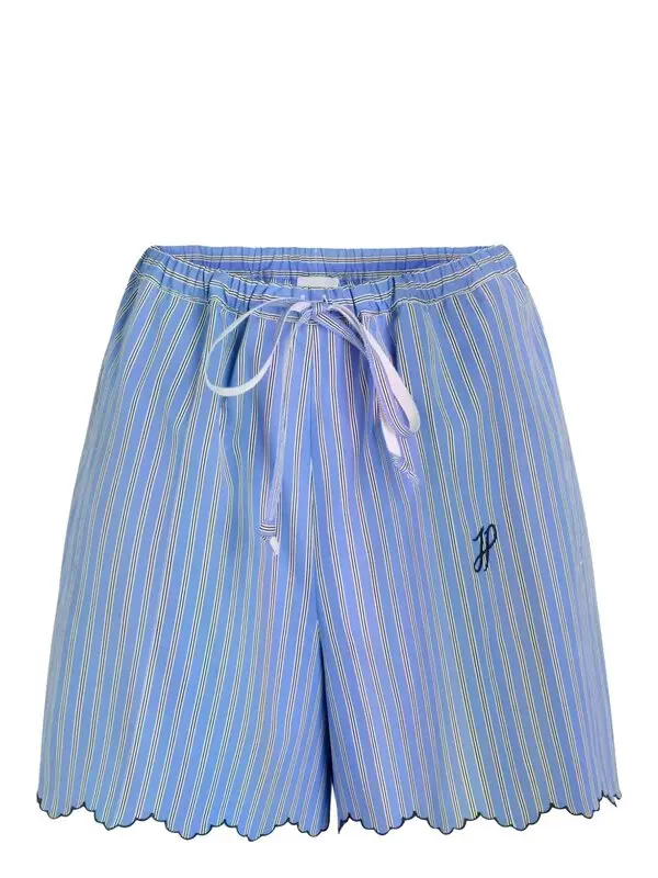 Patou Striped Drawstring Shorts - Blue