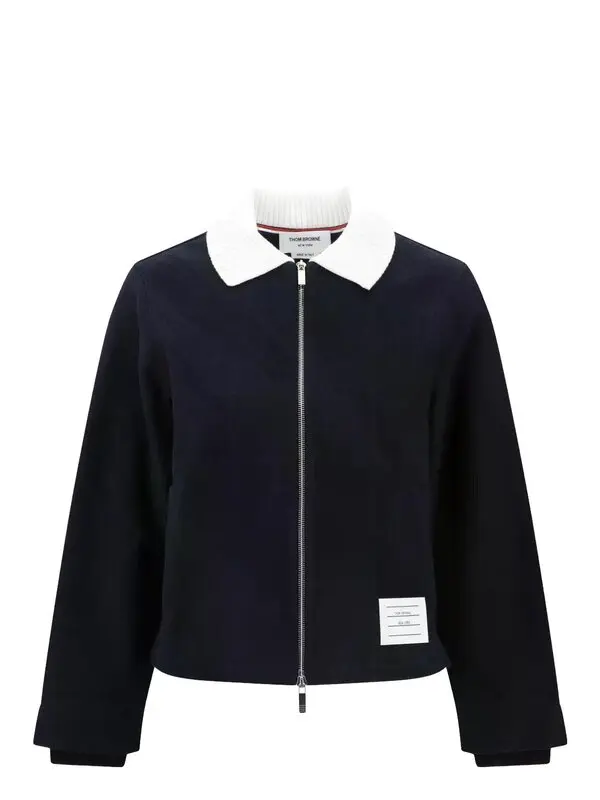 Thom Browne Logo Patch Jacket - Blue