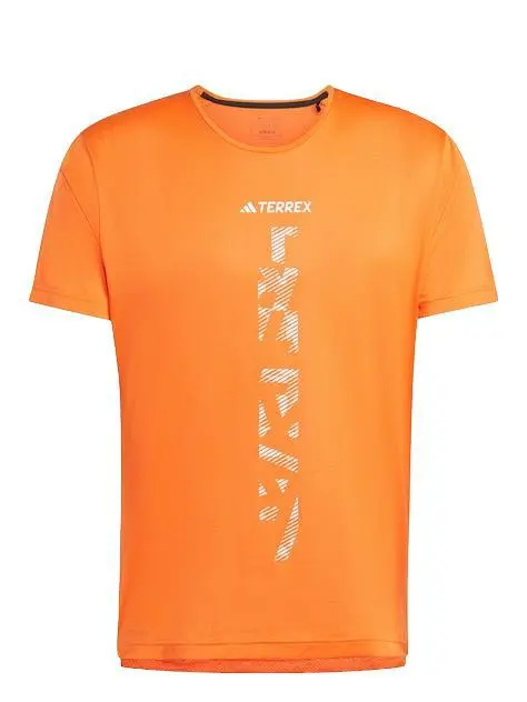 Adidas Terrex Agravic Trail Running Tee Shirt - Semi Impact Orange/white