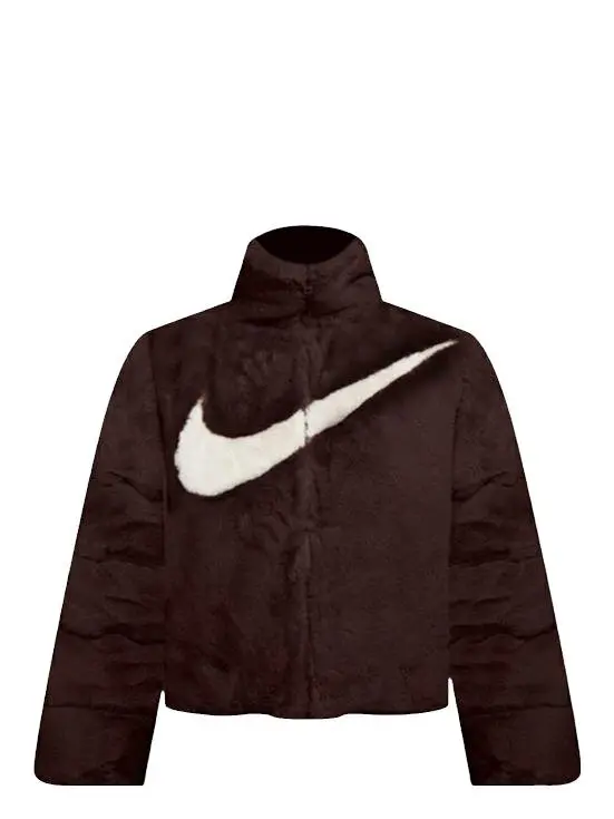 Nike Sportswear Essentials Faux Fur Puffer Jacket - Light Orewood Brown
