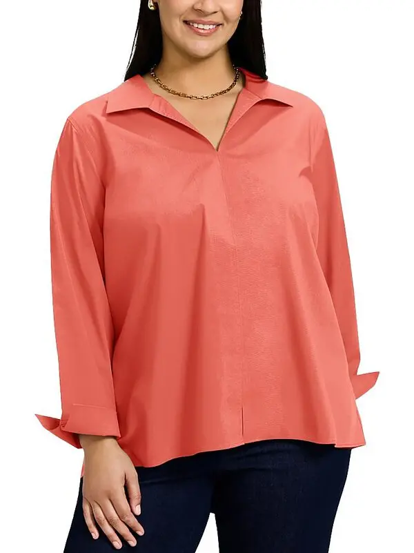 Foxcroft Agnes Stretch Shirt - Tangerine