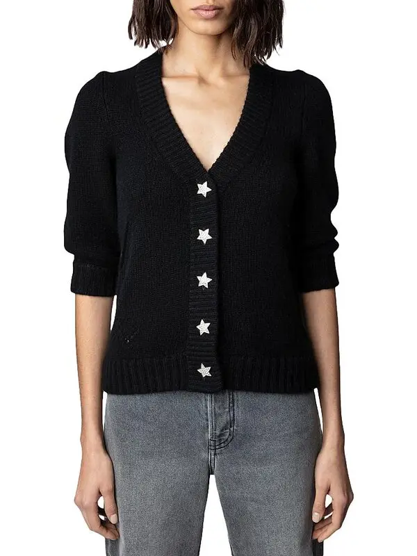Zadig&Voltaire Betsy Cashmere Cardigan Sweater - Noir