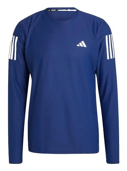 Adidas Own The Run Long Sleeve Tee Shirt - Dark Blue