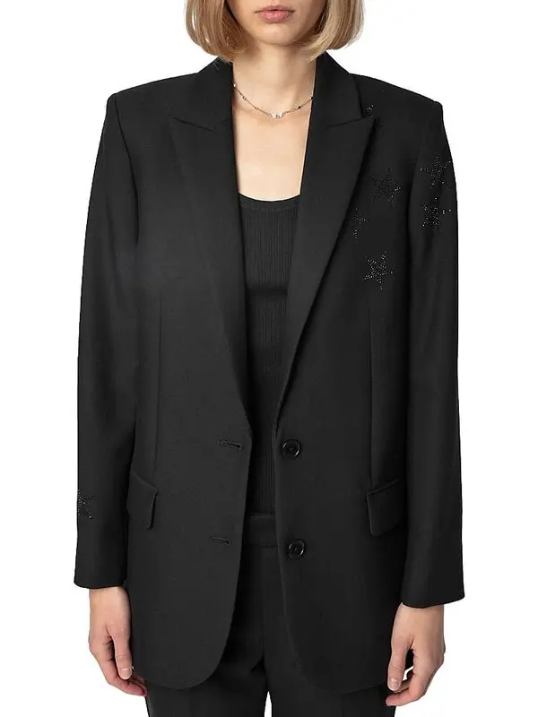 Zadig&Voltaire Viva Strass Star Blazer - Black