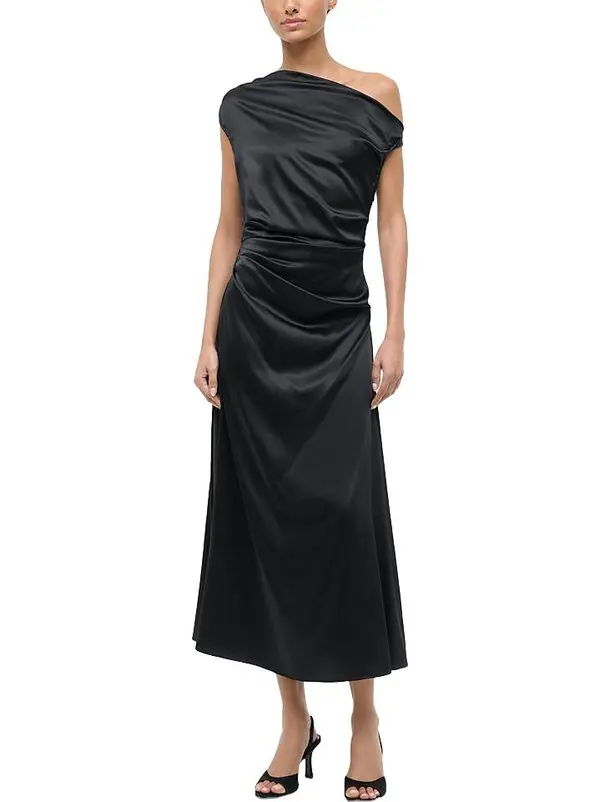 Staud Phare Silk Blend Dress - Black