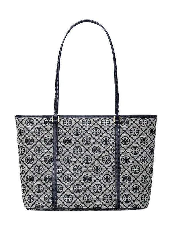 Tory Burch T Monogram Small Zip Tote - Tory Navy